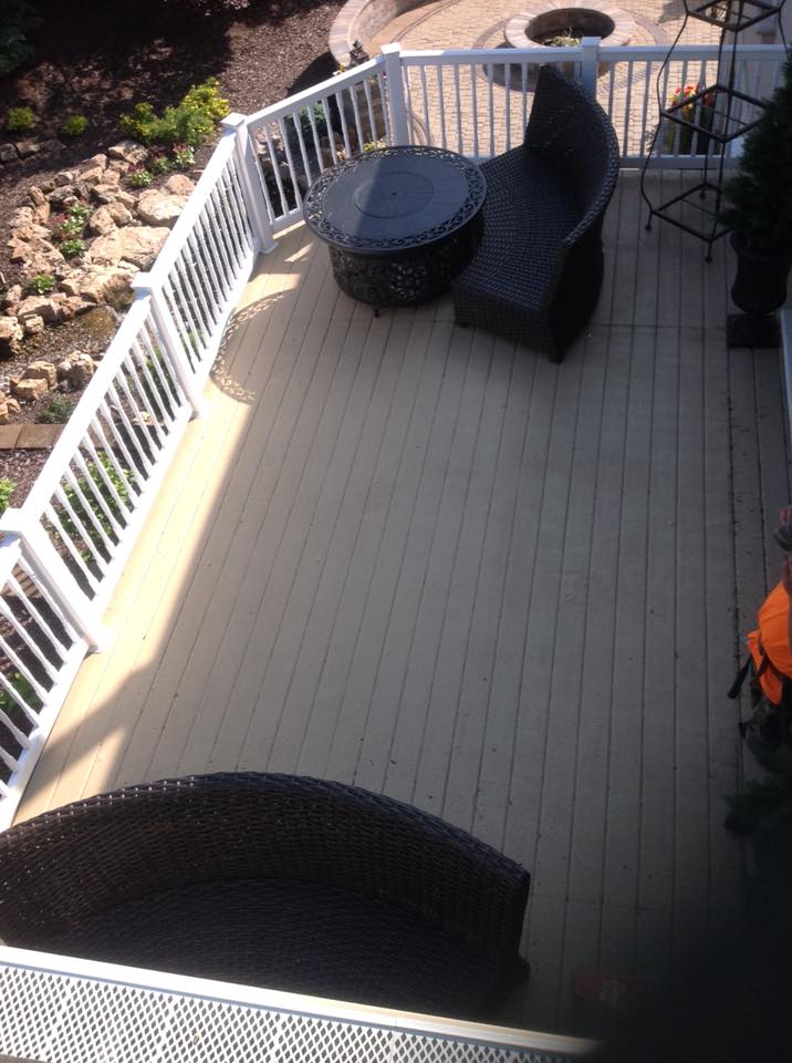 Before & After of a Resurfaced Deck - WRS Construction/Deck Doctors